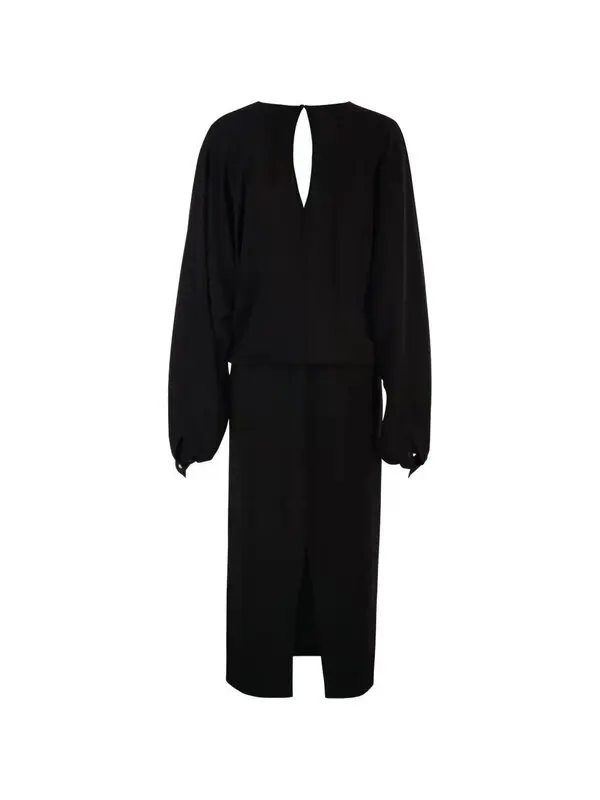 Max Mara V-neck Midi Dress With Jewelled Buttons