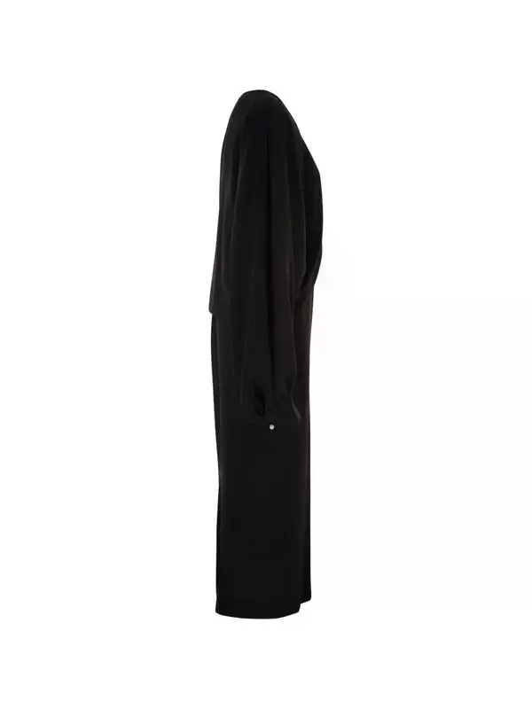 Max Mara V-neck Midi Dress With Jewelled Buttons