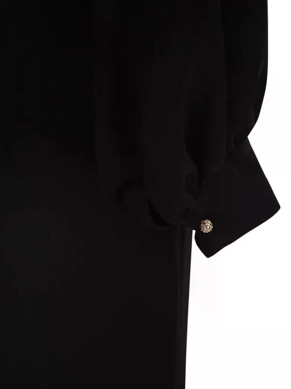 Max Mara V-neck Midi Dress With Jewelled Buttons