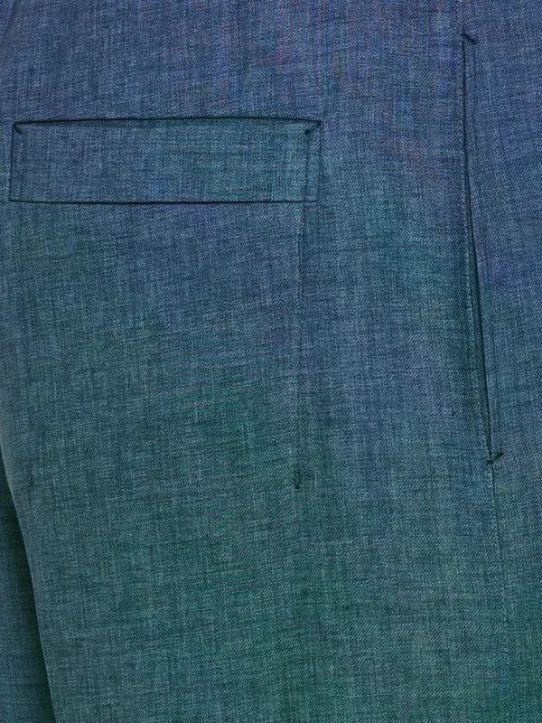 Zegna Elasticated Waistband Shorts - Blue