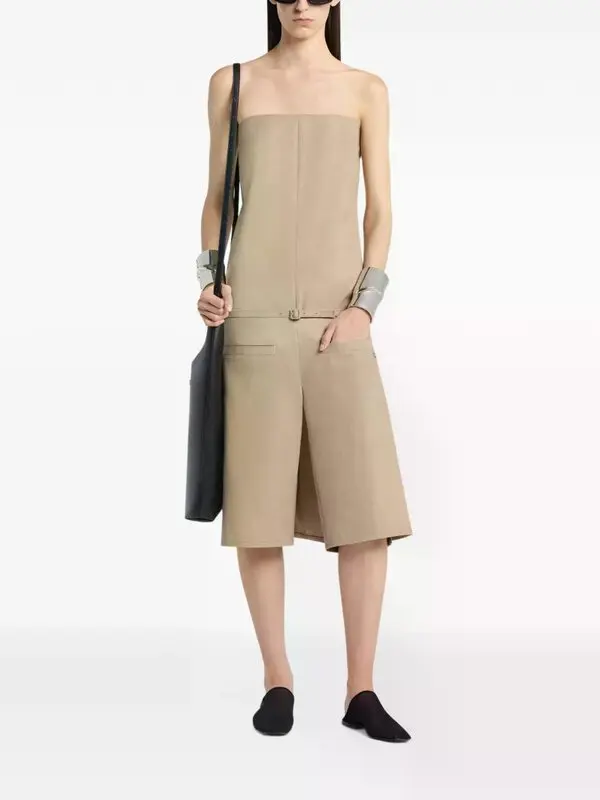 COURREGES Belted Strapless Playsuit