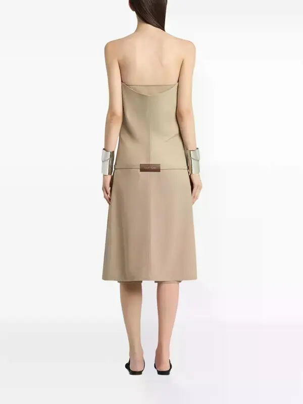 COURREGES Belted Strapless Playsuit