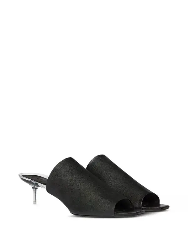 COURREGES Square-toe Kitten Heel Sandals