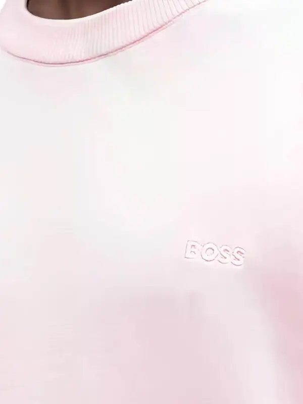 BOSS Crew Neck Long Sleeve Sweater - Pink