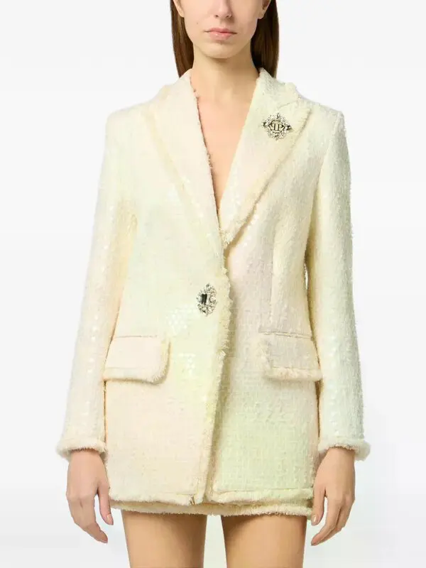 Philipp Plein Paillettes Tweed Blazer