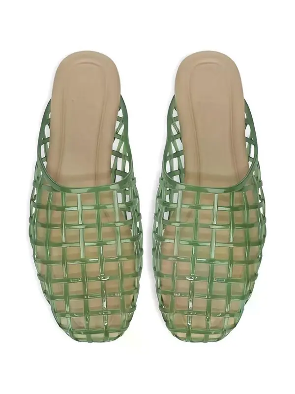 Vince Barcelona Flat Mules - White