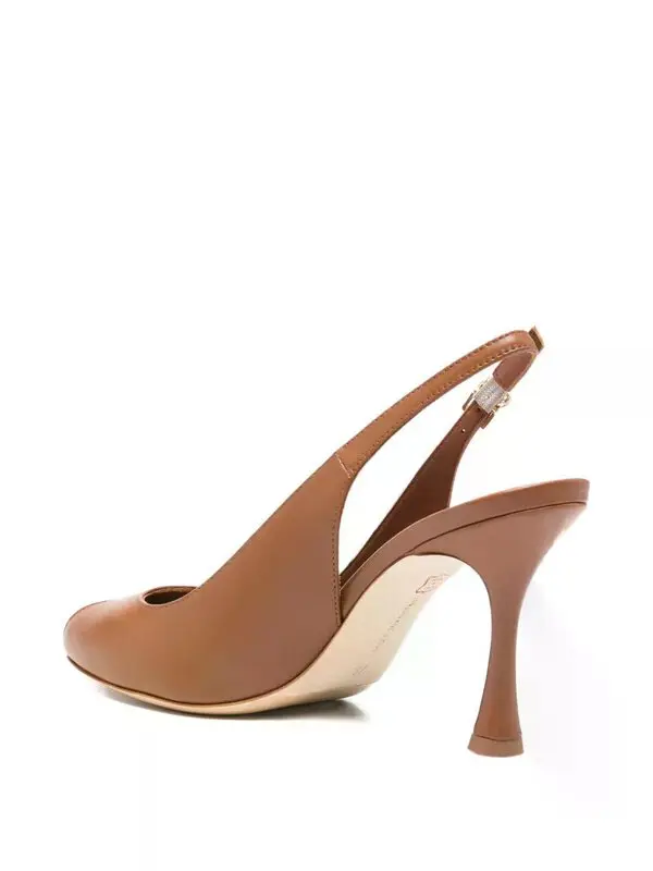SERGIO LEVANTESI Peep-toe Slingback Sandals - Brown
