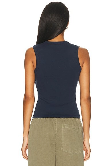 GRLFRND Cotton Muscle Tank - Navy