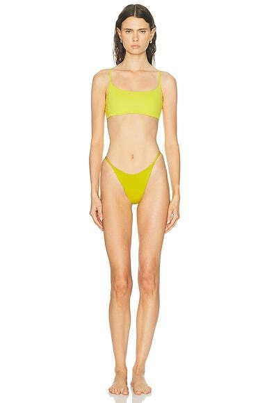 LEFT ON FRIDAY Skinny Dip Bikini Bottom - Sour