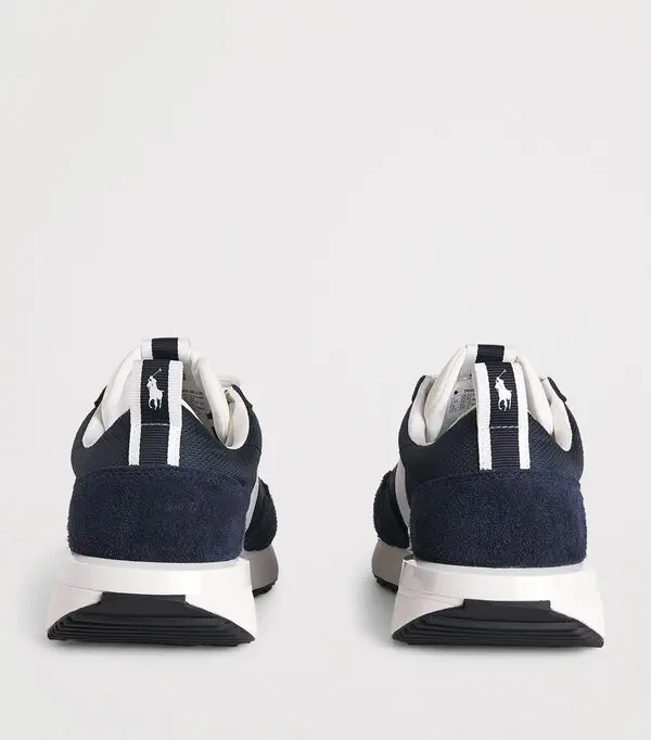 Polo Ralph Lauren Leather-blend Train 89 Sneakers - Navy
