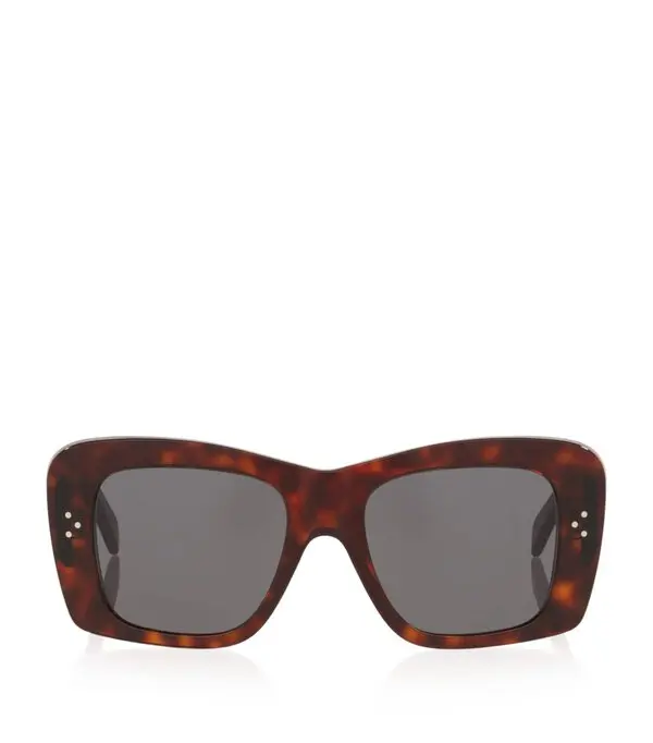 Celine 3 Dots Cl40321i Square Frame Sunglasses - Brown