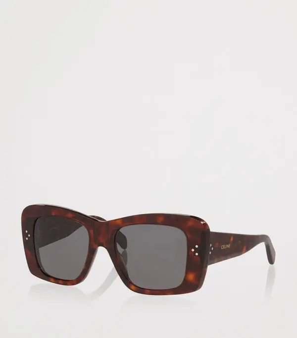 Celine 3 Dots Cl40321i Square Frame Sunglasses - Brown