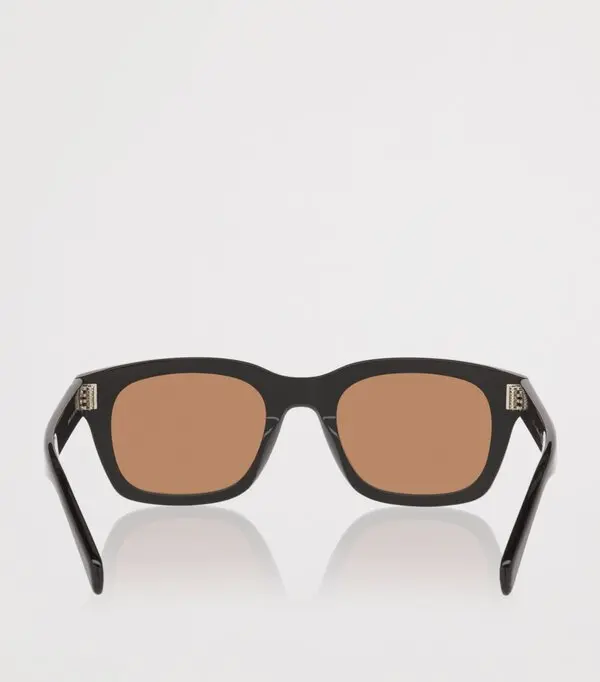 Celine Acetate Irregular Sunglasses - Black
