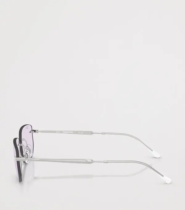 Ray-ban Rb3768 Metal Irregular Sunglasses - Silver