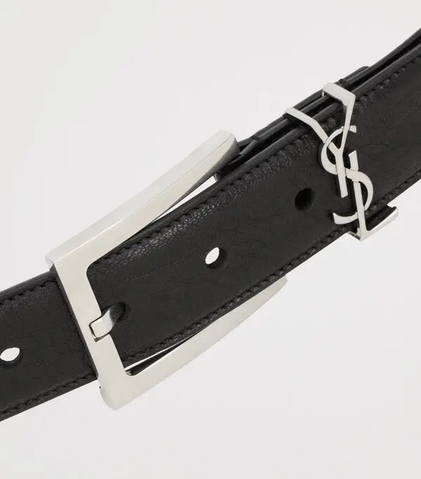 Saint Laurent Lambskin Cassandre Belt