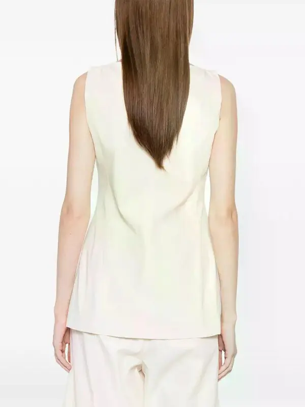 Mark Kenly Domino Tan Buttoned Waistcoat