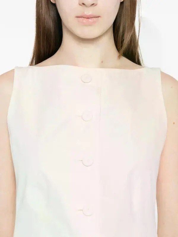 Mark Kenly Domino Tan Buttoned Waistcoat
