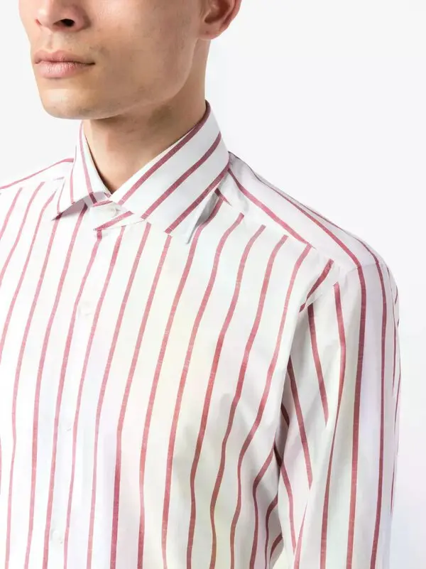 BARBA NAPOLI Stripe-print Cotton Shirt