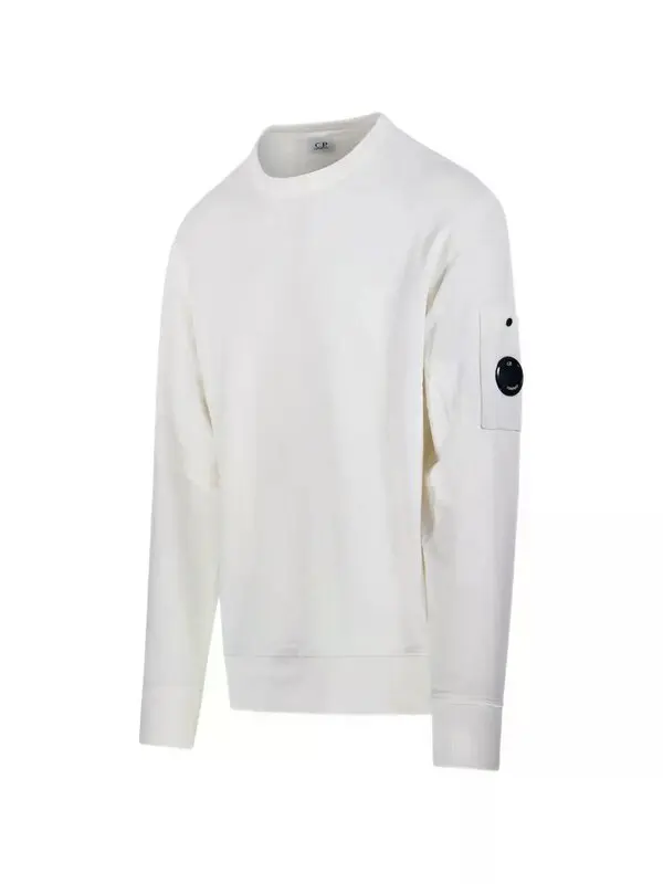 C.P. COMPANY Lens-sleeve Crewneck Cotton Sweatshirt