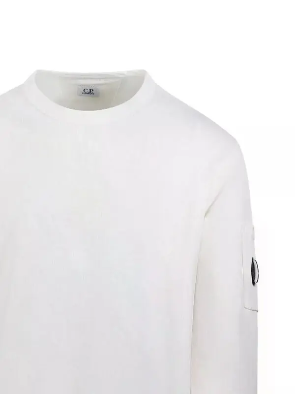 C.P. COMPANY Lens-sleeve Crewneck Cotton Sweatshirt