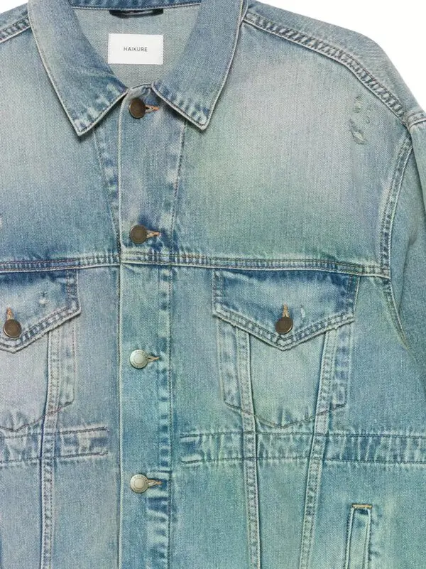 HAIKURE Clay Broken Celestial Distressed Denim Jacket