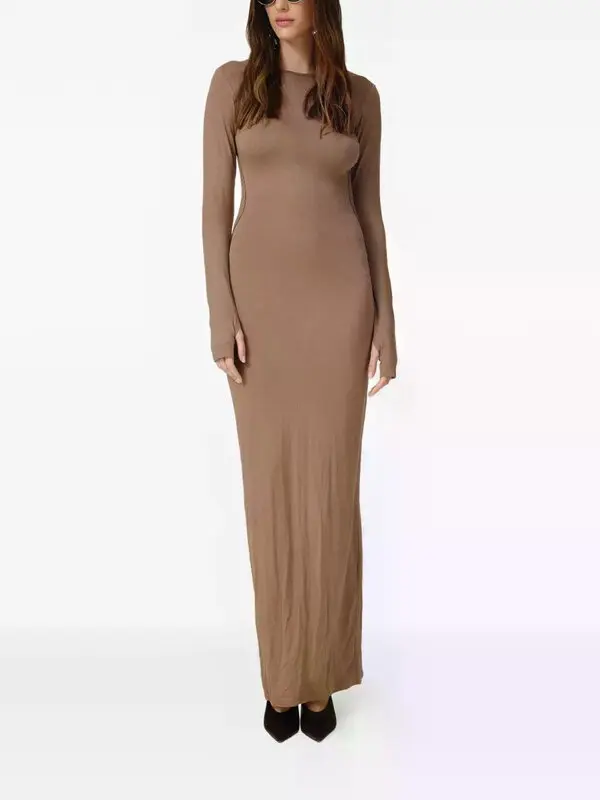 PNK Open-back Maxi Dress With Tie Detail And Slit