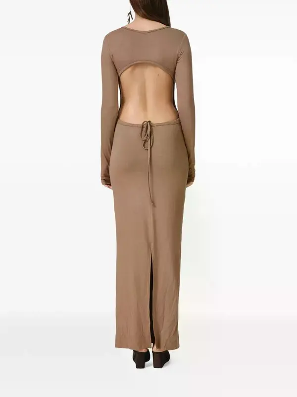PNK Open-back Maxi Dress With Tie Detail And Slit