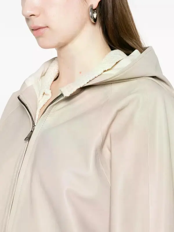 Simonette Ravizza Beige Hooded Jacket