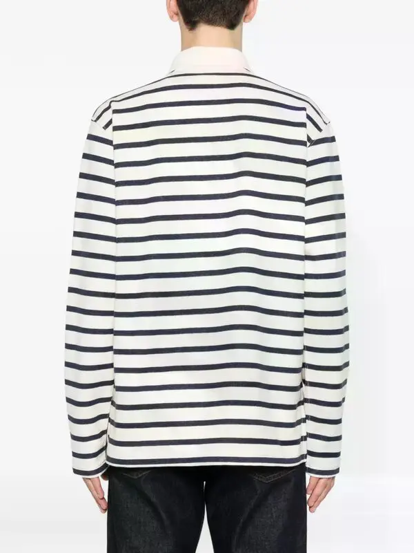 Junya Watanabe Striped Polo Shirt - Neutrals
