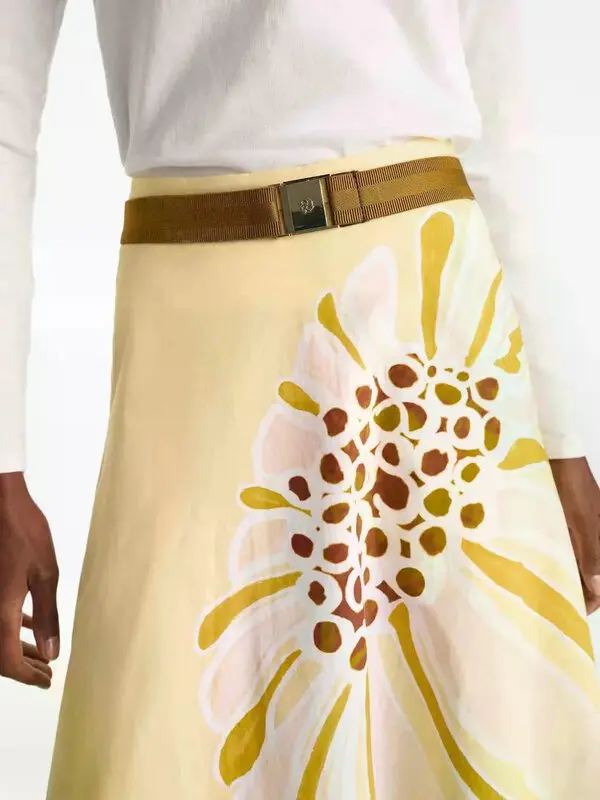 Dorothee Schumacher Floral Print Midi Skirt - Yellow