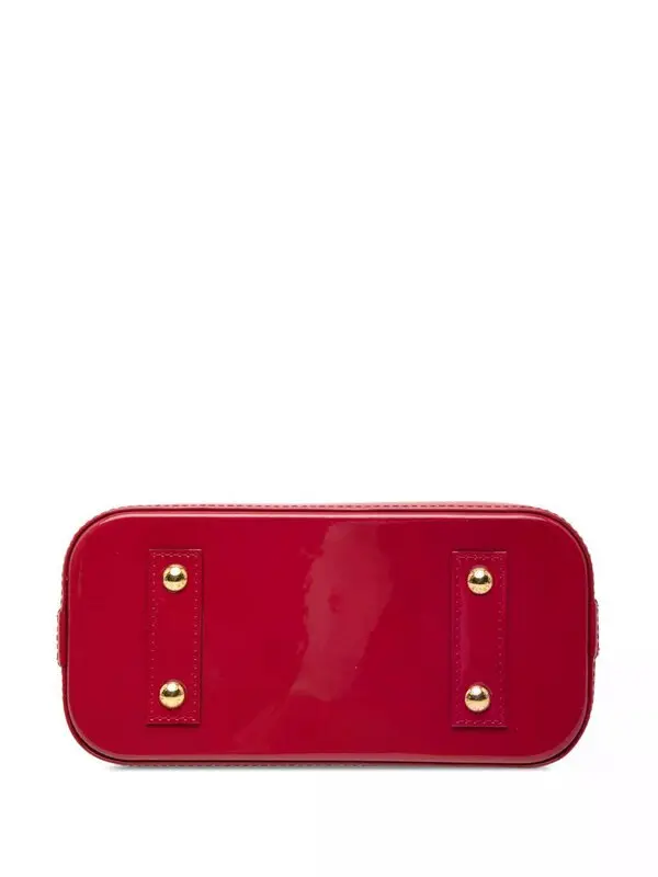LOUIS VUITTON Monogram Vernis Alma Bb Satchel - Red