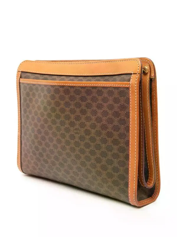 Celine Macadam Coated Canvas Clutch Bag