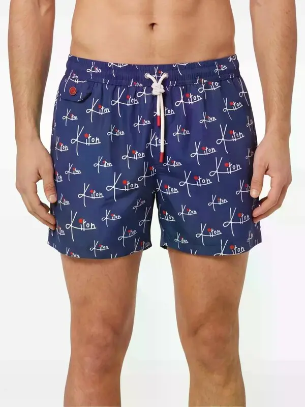 Kiton Patterned Swim Shorts