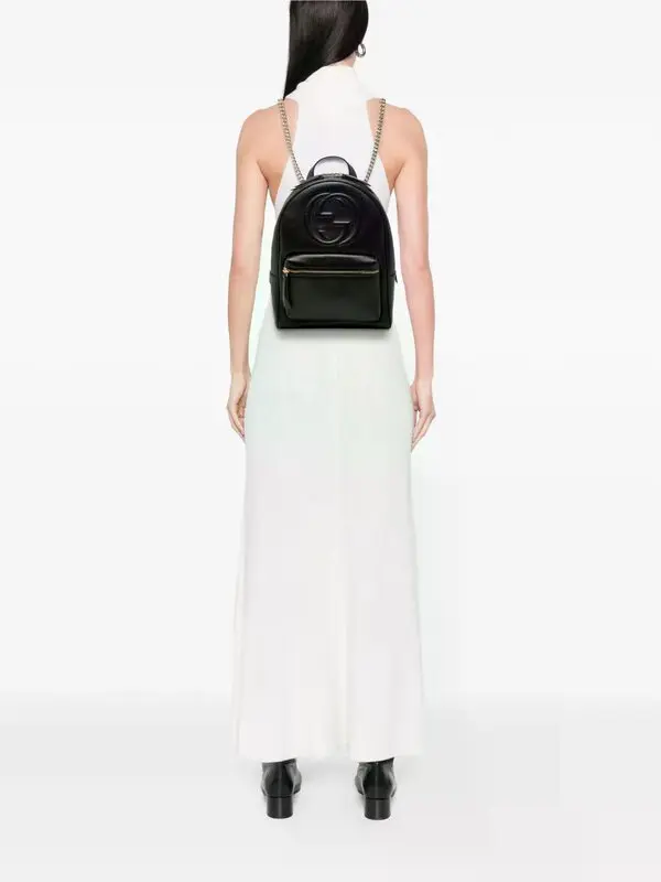 Gucci 2000-2015 Pebbled Calfskin Soho Chain Backpack