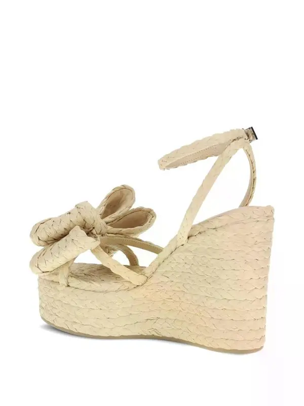 Mach & Mach Braided Bow Wedge Sandals