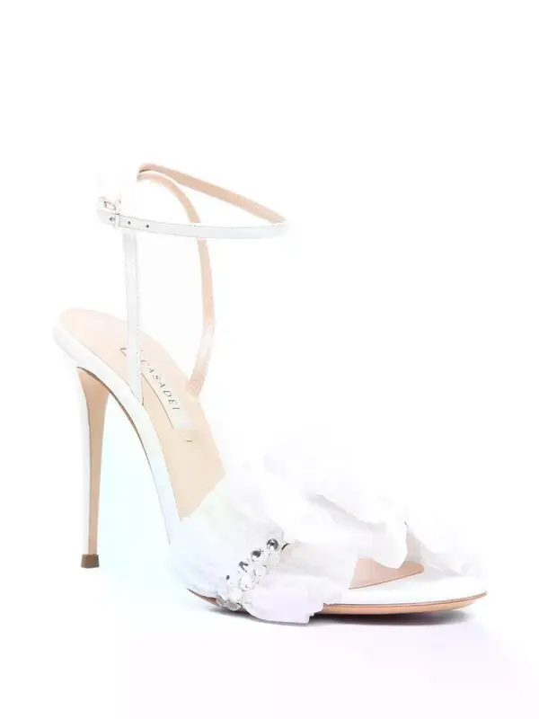 Casadei Embellished Ruffled Sandals