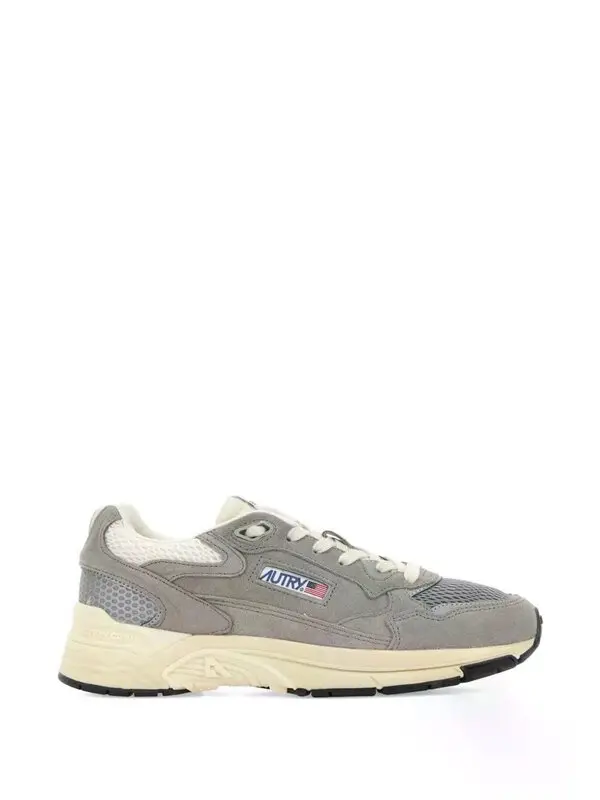 AUTRY Hyperway Suede Sneakers With Mesh Panelling - Grey