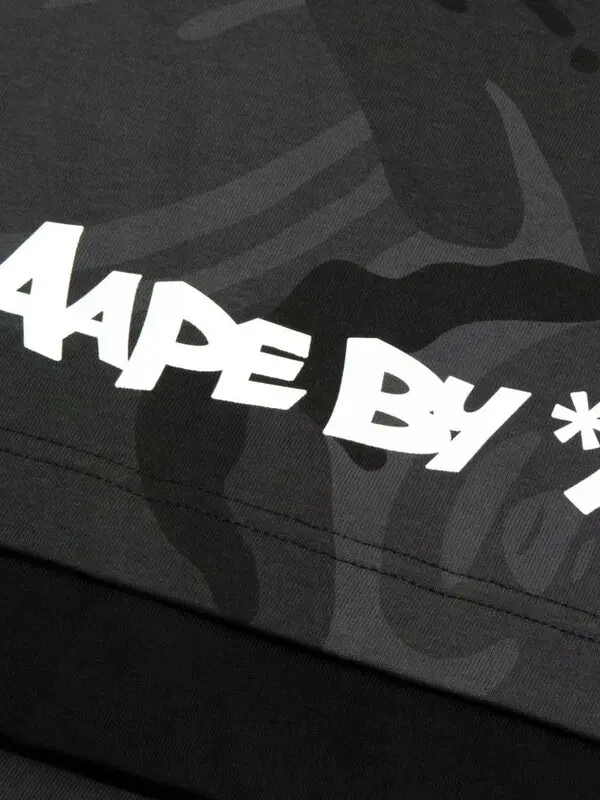 AAPE BY *A BATHING APE Camouflage Logo T-shirt