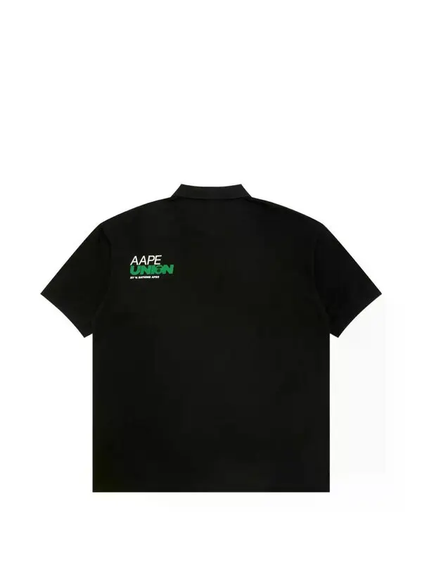 AAPE BY *A BATHING APE Print Polo Shirt - Black