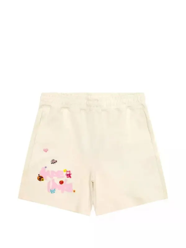 AAPE BY *A BATHING APE Graphic Print Shorts - Neutrals
