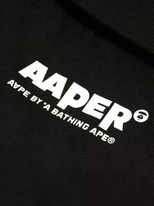 AAPE BY *A BATHING APE Logo Polo Shirt - Black