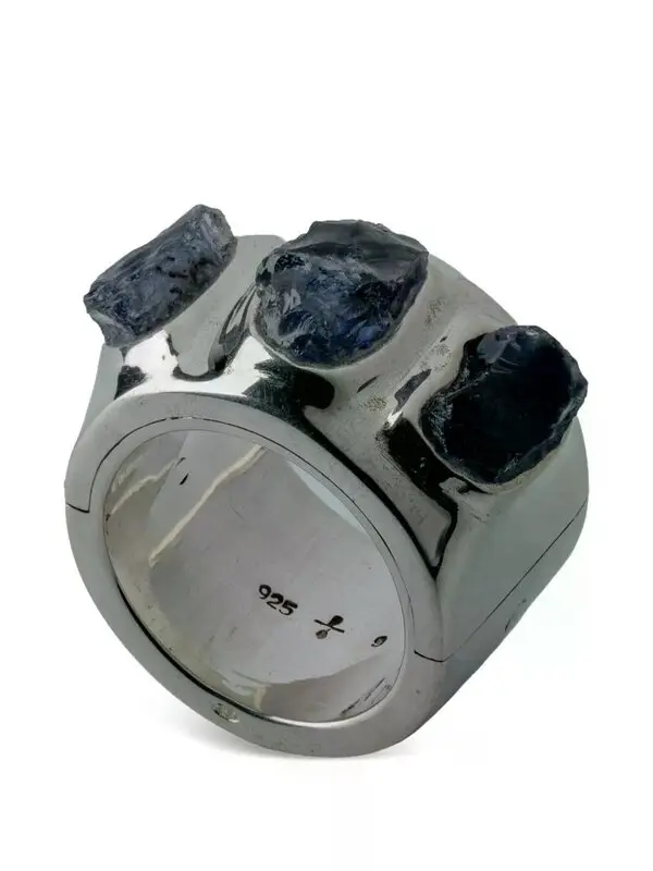 PARTS OF FOUR Sistema Terrestrial Surfaced Ring With Tanzanite - Silver