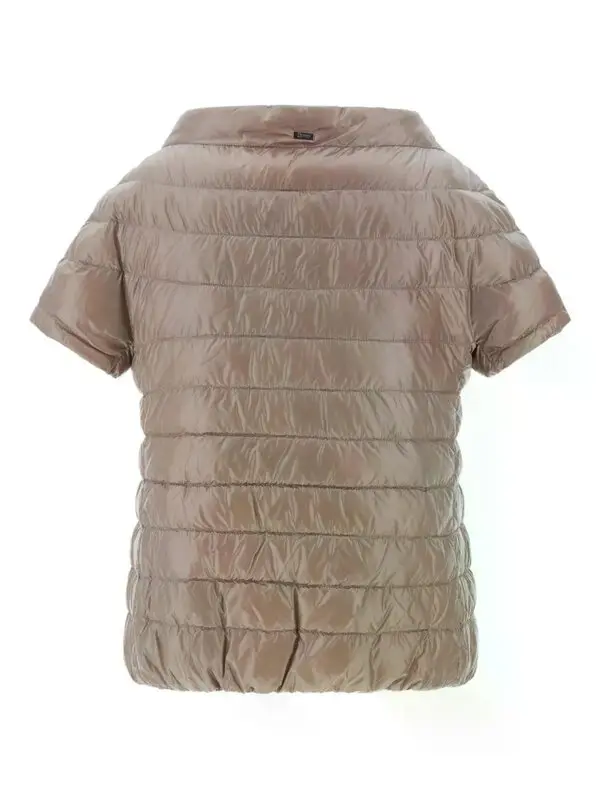 Herno Emilia Puffer Jacket With Short Sleeves - Neutrals