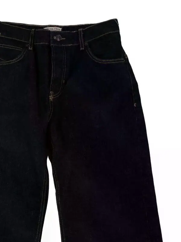 Free People Button-fastening Boyfriend Jeans