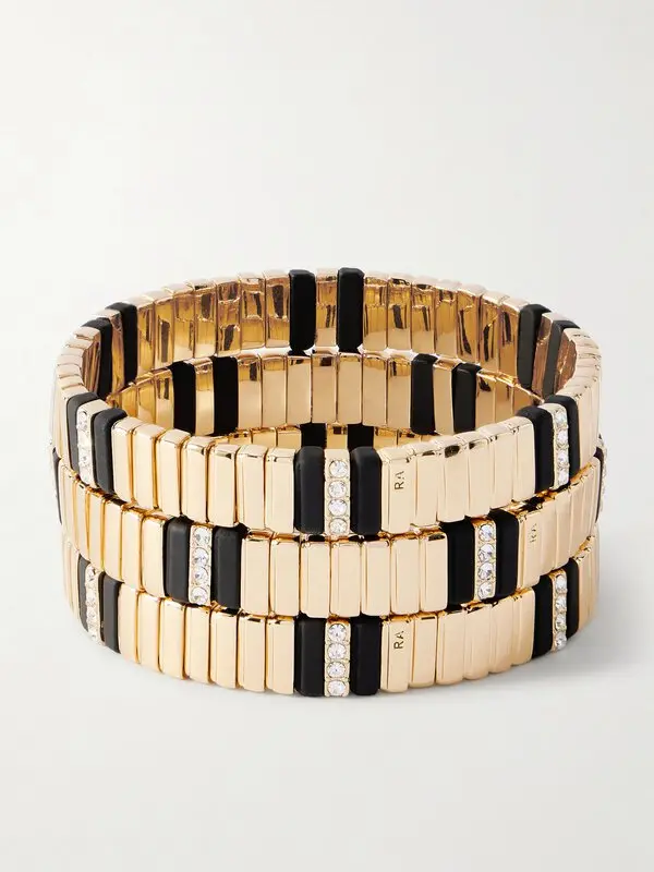 ROXANNE ASSOULIN The Touch Of Midnight' Set Of Three Bracelets - Gold