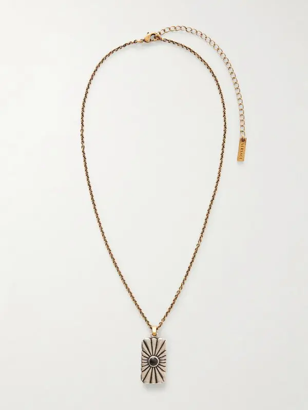 Versace Circe Metal And Glass Necklace - Multi