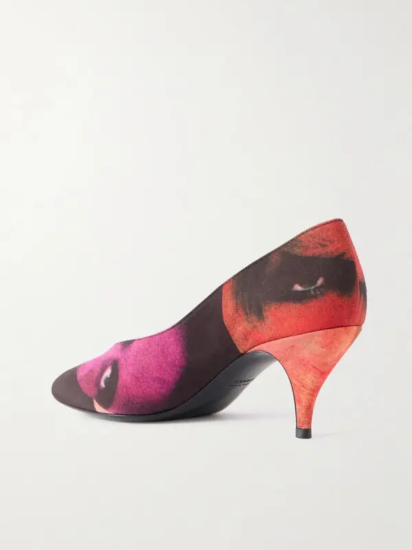 Versace Tina Silk Faille Pumps - Multi