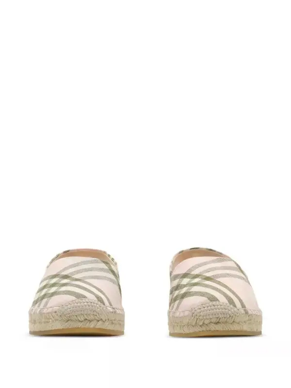Burberry Check Stretch Linen Espadrilles - Pink