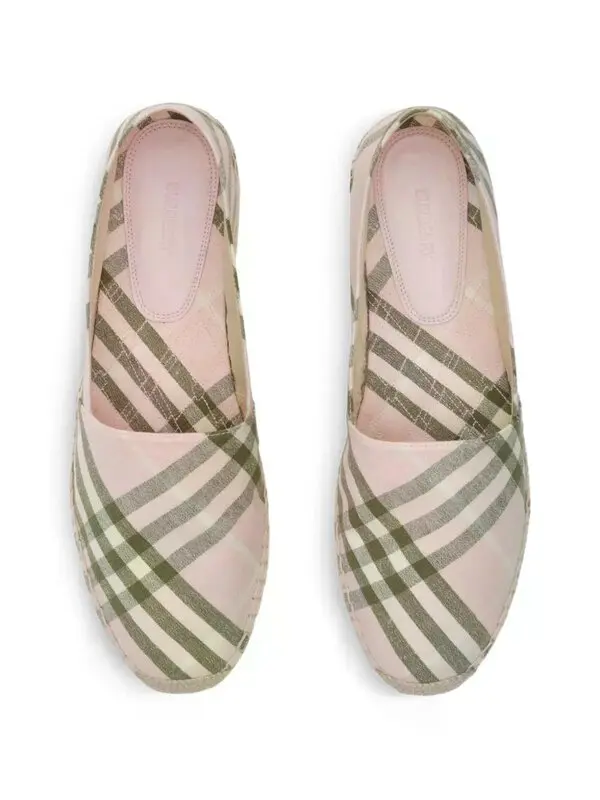 Burberry Check Stretch Linen Espadrilles - Pink