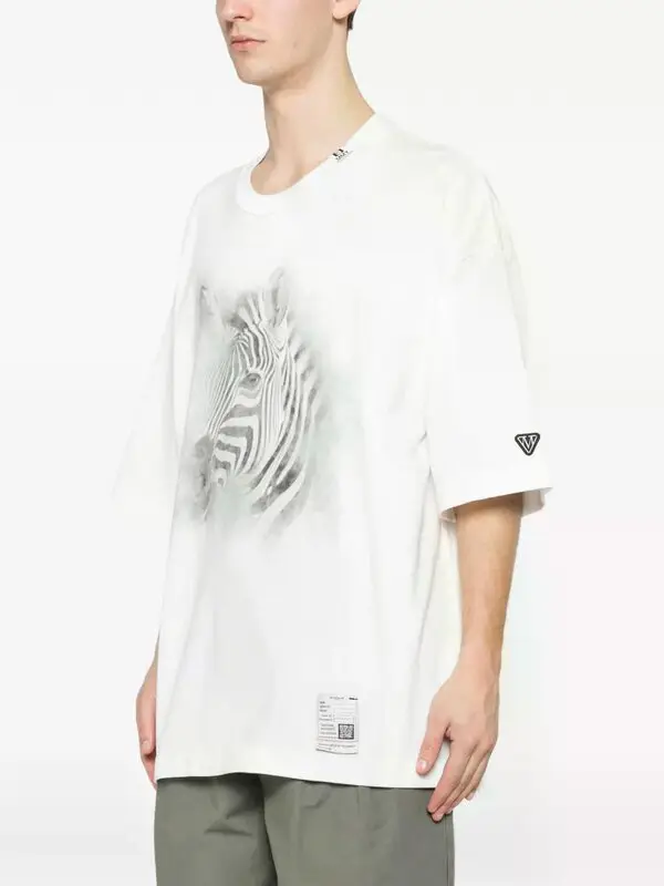 Mihara Yasuhiro Zebra-print T-shirt